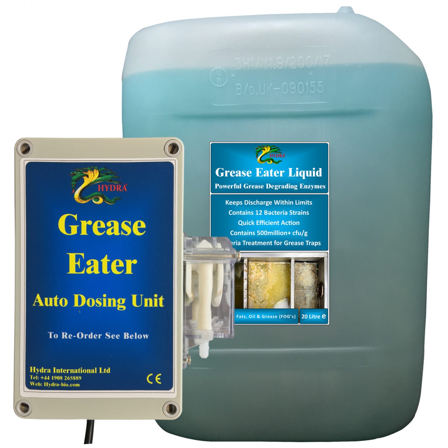 Grease Trap Dosing System for Free Flowing Traps, Drains - Ecotec